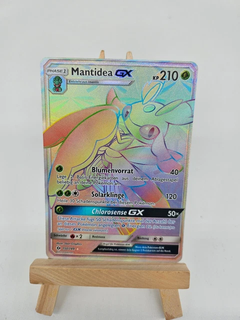 POKEMON KARTE: MANTIDEA GX 150/149 Sonne & Mond Near Mint Rainbow ...