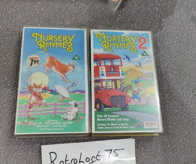 NURSERY RHYMES 1 & 2 VHS Bundle. Sung & Told By Isla St Clair, Floella ...