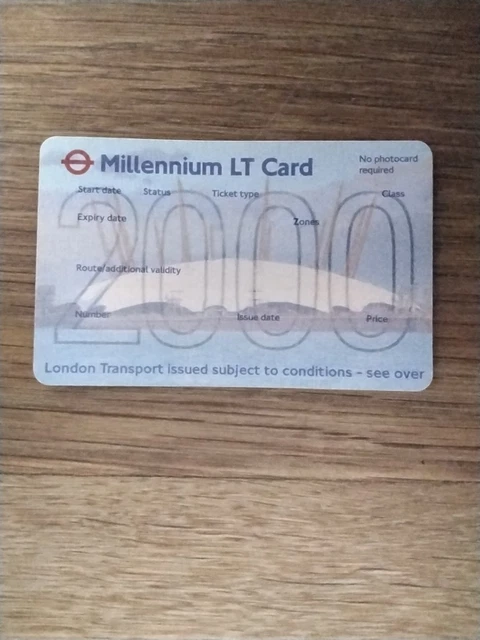 LONDON UNDERGROUND TFL one day Millennium LT card VERY RARE £26.67 ...