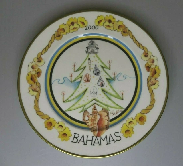 KAISER PORCELAIN / Elyse Wasile - Bahamas Plate / Christmas 2000 ...