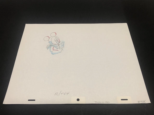 WALT DISNEY MICKEY Mouse Original Production Pencil Drawing Animation ...