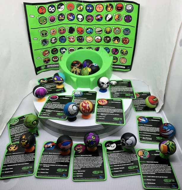 VTG RARE DAGEDAR Supercharged Ball Lot 18 Balls 13 Cards Holder Sticky ...