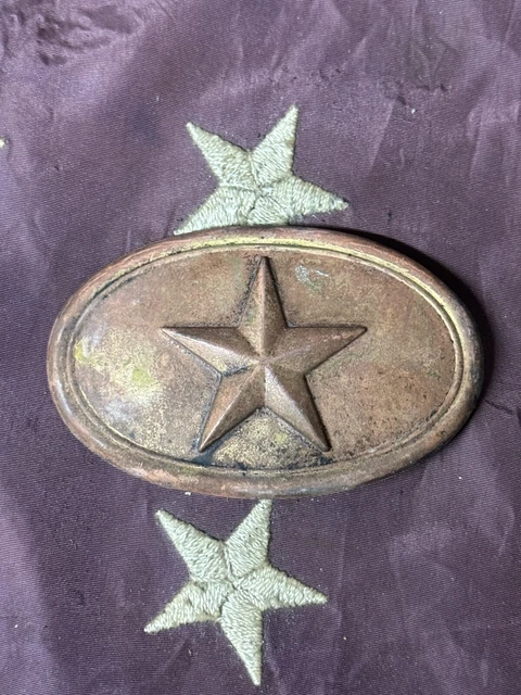 ULTRA RARE CIVIL War Confederate Csa Texas Star Southerner Buckle Rebel ...
