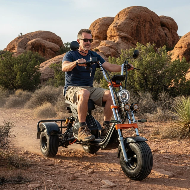 PORIYA 3 WHEELS Electric Scooter 3000W 60KM/H Adult Off Road E-Scooter ...