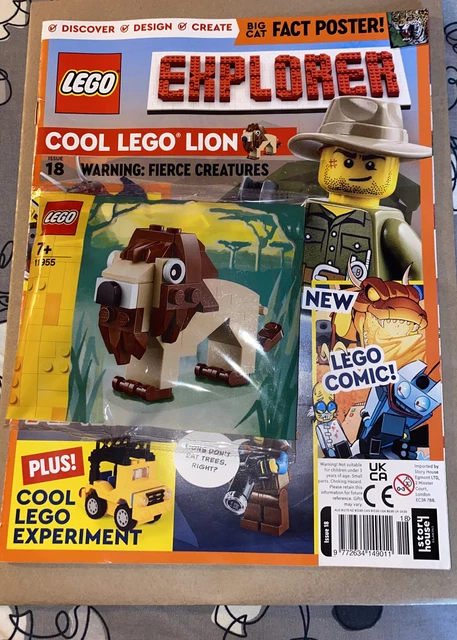 LEGO EXPLORER MAGAZINE Issue 18 - RARE LION POLY BAG (11955) NEW/SEALED ...