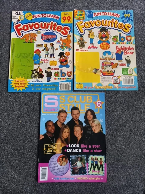 7 X VINTAGE Magazines Job Lot, Disney, Favourites, S Club 7, 2000- 2006 ...