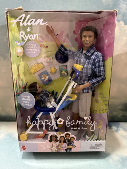 BARBIE HAPPY FAMILY Alan & Ryan Dad and Son Dolls AA 2002 Mattel #56711 ...