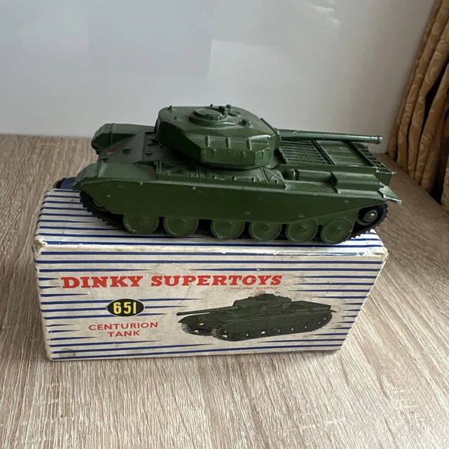 ORIGINAL BOXED 1950'S DINKY SUPERTOYS British Army CENTURION TANK 651 ...