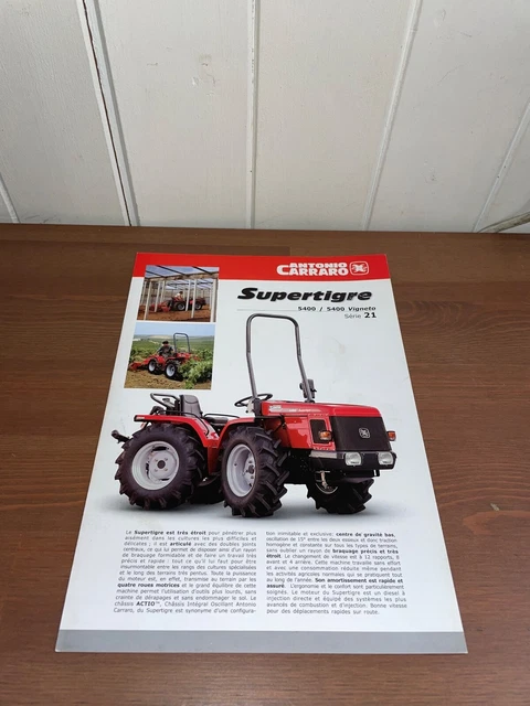 BROCHURE PROSPEKT PROSPECTUS TRACTEUR ARTICULE CARRARO SUPERTIGRE-trattore-same EUR 4,99 ...