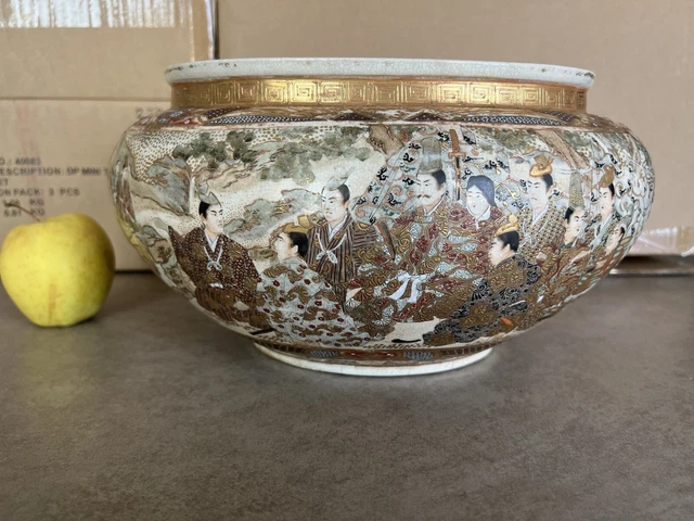 SATSUMA VASE SAMURAI Meiji Pottery Japon Rare Shape Very Detailed EUR ...