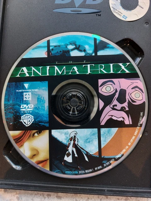 2003 THE ANIMATRIX DVD Cartoon Matrix Sci-Fi Movie Series Snapper Case ...