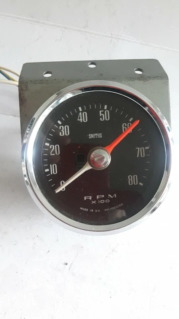 SMITHS REV COUNTER Tachometer : Classic Mini Hillman Imp Ford Anglia ...