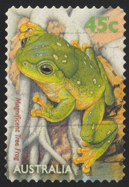 STAMP AUSTRALIA - 1999 Animals Small Pond Magnificent Tree Frog 45c ...