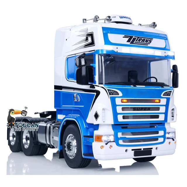 LESU RC TRACTOR Truck Painted Assembled 1/14 6x6 Metal Chassis Radio ...