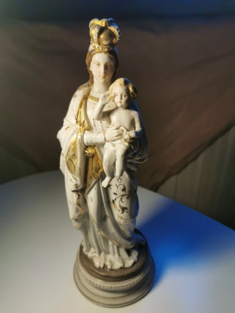 ANTIKE PORZELLANFIGUR DER Madonna mit Kind, 27cm EUR 79,00 - PicClick DE