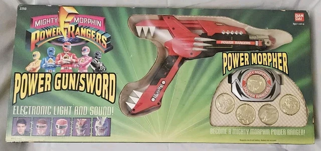 BANDAI VINTAGE MIGHTY Morphin Power Rangers Power Gun/Sword With Power ...