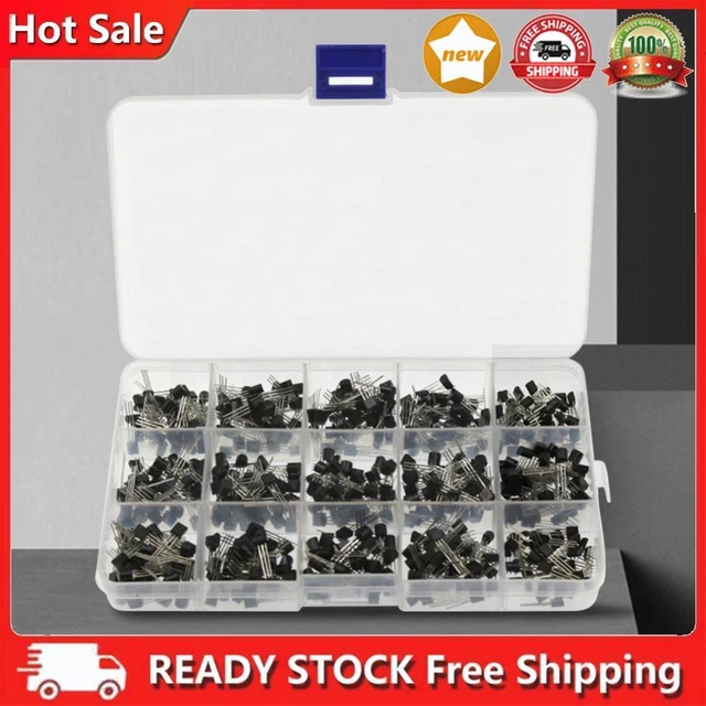 600PCS TRANSISTOR SET 2N2222 2N3904 2N5401 Transistor Assorted Kit ...