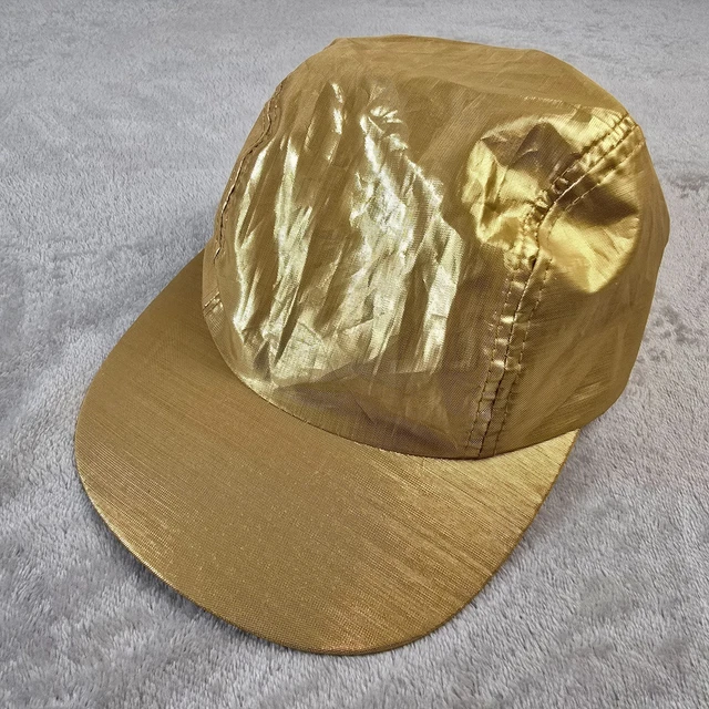 GOLD METALLIC COSTUME Hat 80s 90s Hip Hop Pop Star Disco Rap Robot ...