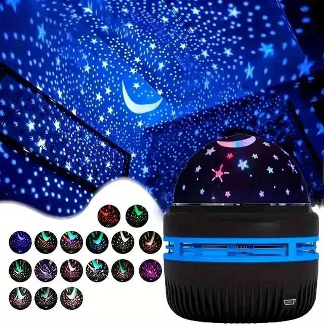 STARRY NIGHT LIGHT Projector Star Sky Moon Lamp Kids Bedroom lights ...