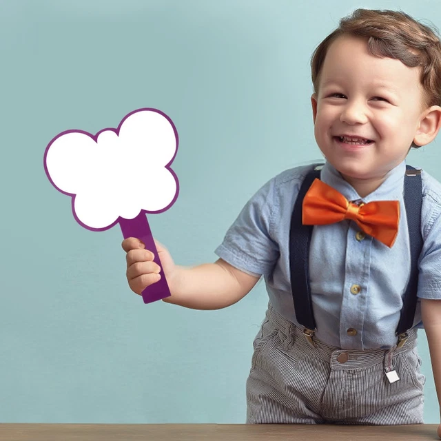 2 PCS HANDHELD Scoring Paddle Answer Board Dry Erase Paddles Scoreboard ...