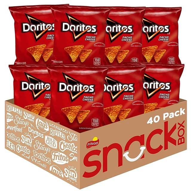 DORITOS NACHO CHEESE Flavored Tortilla Chips, 1 oz (Pack of 40) £18.72 ...