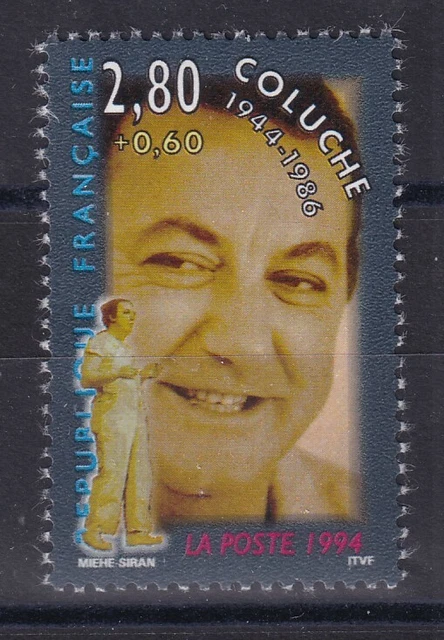 FRANCE ANNÉE 1994 de la Scène à l'écran Coluche N°2902** réf 6854 EUR 1 ...