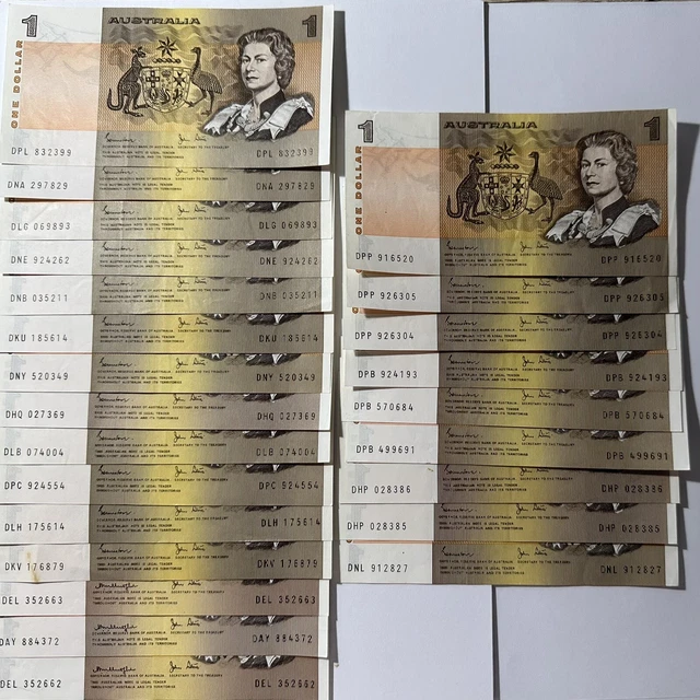 AUSTRALIAN DECIMAL $1 Paper Note See Images Circulated - sold as a set ...