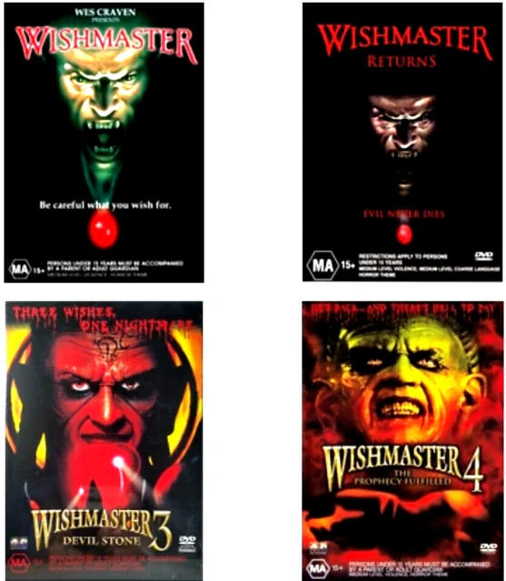 WES CRAVEN: WISHMASTER / Wishmaster 2/ Wishmaster 3 / Wishmaster 4 (DVD ...