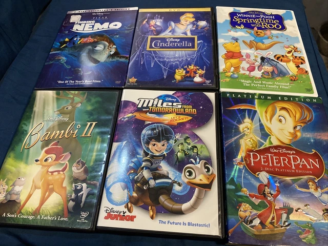 DISNEY ANIMATED FILM Movie Collection DVD 6 LOT Cinderella Bambi 2 ...