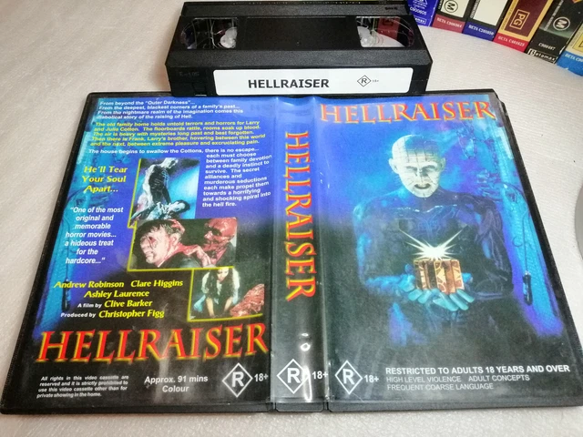 HELLRAISER - RARE 1987 Clive Barker Hardcore Classic Slasher Vhs Movie ...