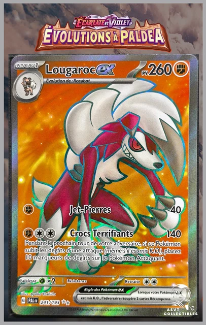 CARTE POKÉMON LOUGAROC EX 241/193 PAL EV2 Evolutions à Paldea Ecarlate ...