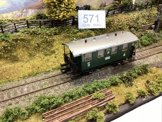 FLEISCHMANN HO GAUGE 5052 GREEN 4 WHEEL COACH. ANSBACH NUREMBERG. See ...