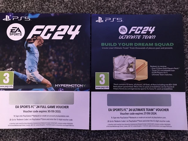EA SPORTS FC 24 Full Game & Ultimate Team Digital Codes PS5 £50.00 ...