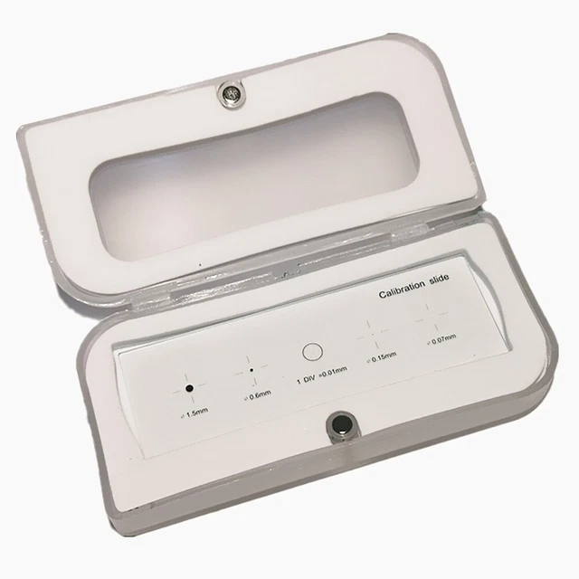 CROSSHAIR MEASURING TOOL Optical Glass Microscope Calibration Slide at ...