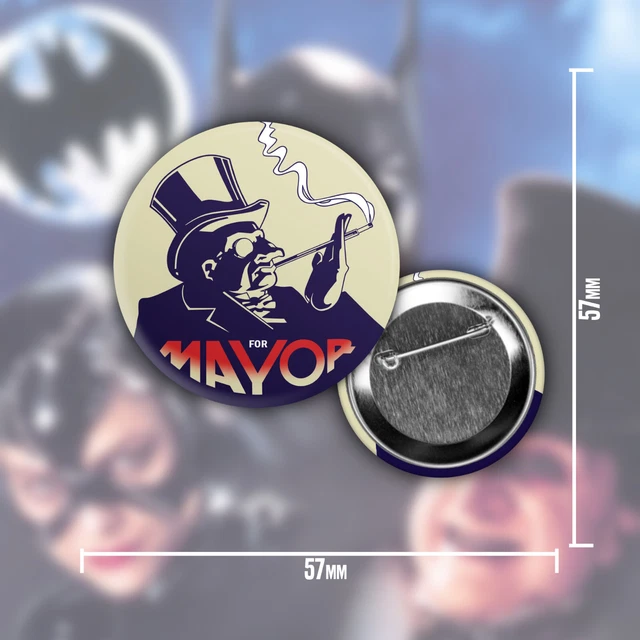 BATMAN RETURNS 1992 Oswald Cobblepot For Mayor Button Badge £2.49 ...