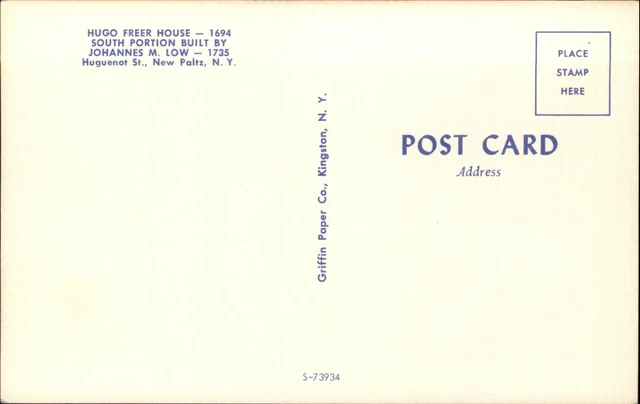 NEW PALTZ NEW York Hugo Freer Haus Baujahr 1694 Hugenottenstraße ...