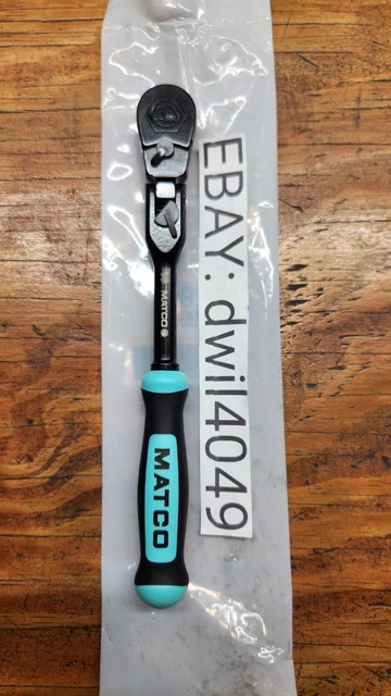 *NEW* MATCO TOOLS 1/4 Locking Flex Head Ratchet 7 3/4 Inch Teal & Black ...