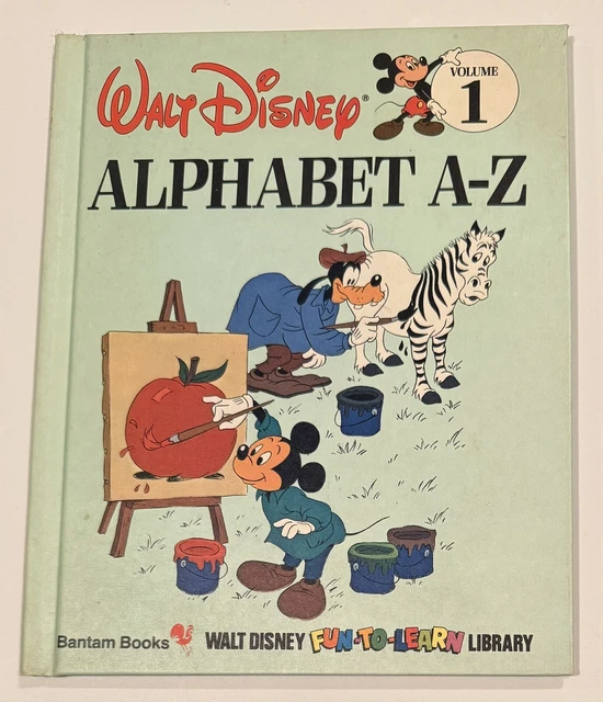 WALT DISNEY ALPHABET A-Z (1983) Volume 1 Fun to Learn Library Mickey ...