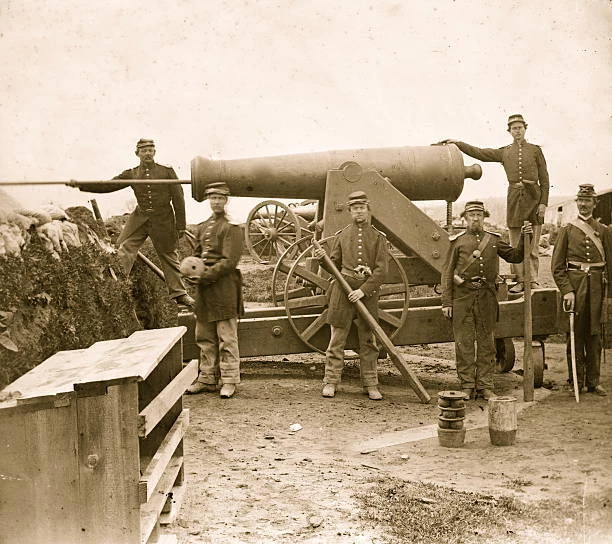 4TH NEW YORK Heavy Artillery Loading 24-Pdr. Siege Gun 1863 OLD PHOTO ...