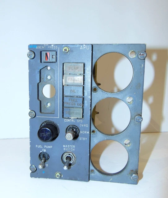 PILOT'S AIRCRAFT COCKPIT APU Control Switch Panel, Instrument, French ...