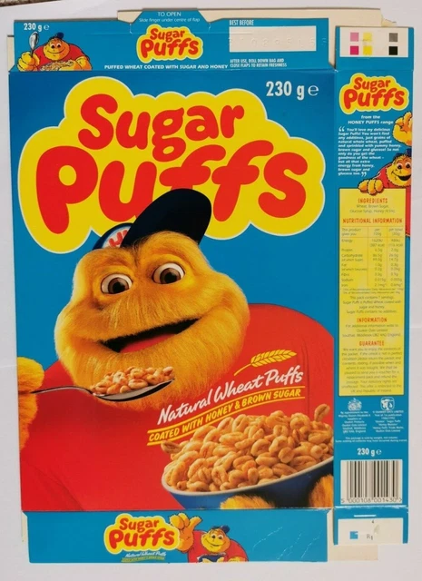 1994 SUGAR PUFFS Cereal Comic Advert Packet box - complete £9.99 ...