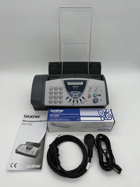 BROTHER T-102 FAX Faxgerät Kopieren/Faxen + 2 Brother Farbfilm vom ...