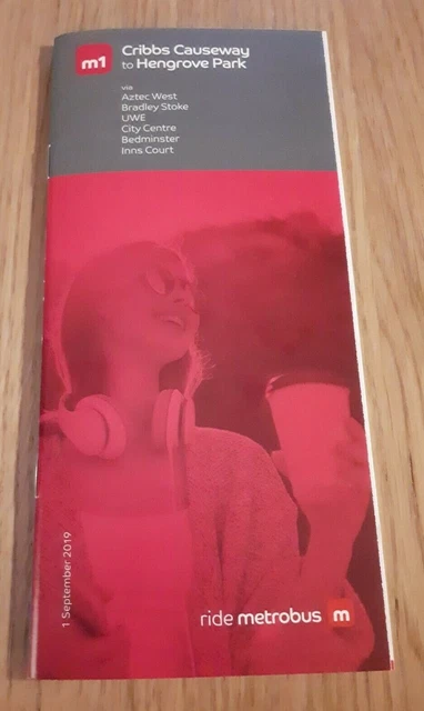 BRISTOL COMMUNITY TRANSPORT metrobus Route m1 timetable booklet leaflet ...