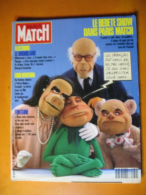 PARIS MATCH N° 2039 du 24/06/1988- Le Bebete Show. Lino Ventura ...