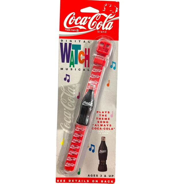 VINTAGE 80’S COLLECTIBLE Coca-Cola Digital Musical Watch New in Package ...