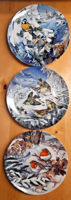HUTSCHENREUTHER WANDTELLER VÖGEL im Winter 3 Teller EUR 40,00 - PicClick DE