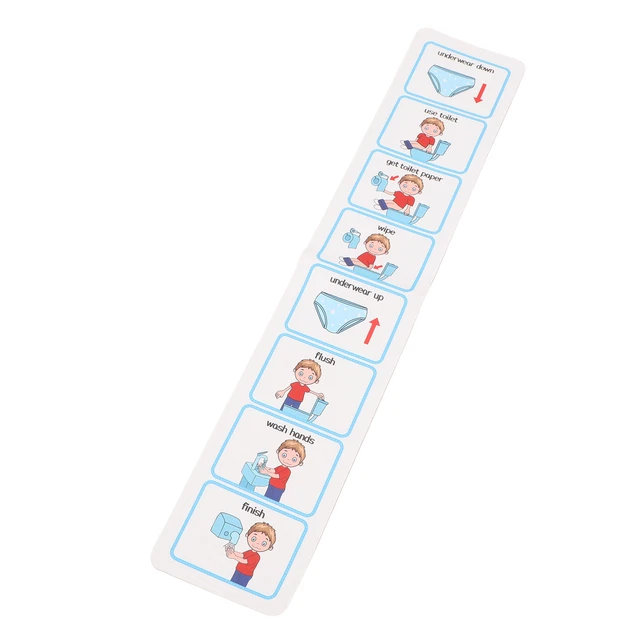 POTTY TRAINING VISUAL Schedule Independent Living Skills Step By Step ...