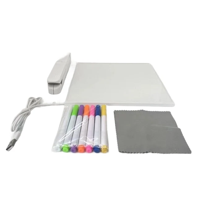 1X(ACRYL-WHITEBOARD MIT LED-LICHT, Whiteboard mit Ständer Als -/Brief ...