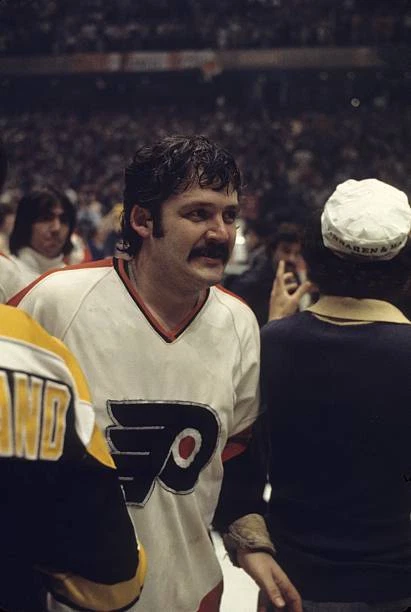 PHILADELPHIA FLYERS GOALIE Bernie Parent after Game 5 vs Boston Br ...