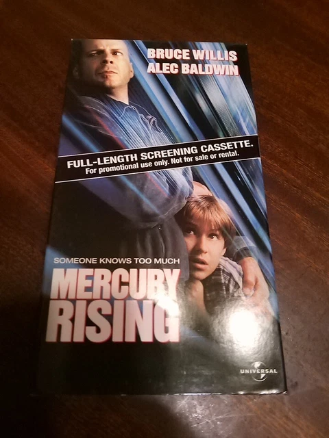 MERCURY RISING -VHS Tape, 1998- Bruce Willis, Alec Baldwin Promo ...